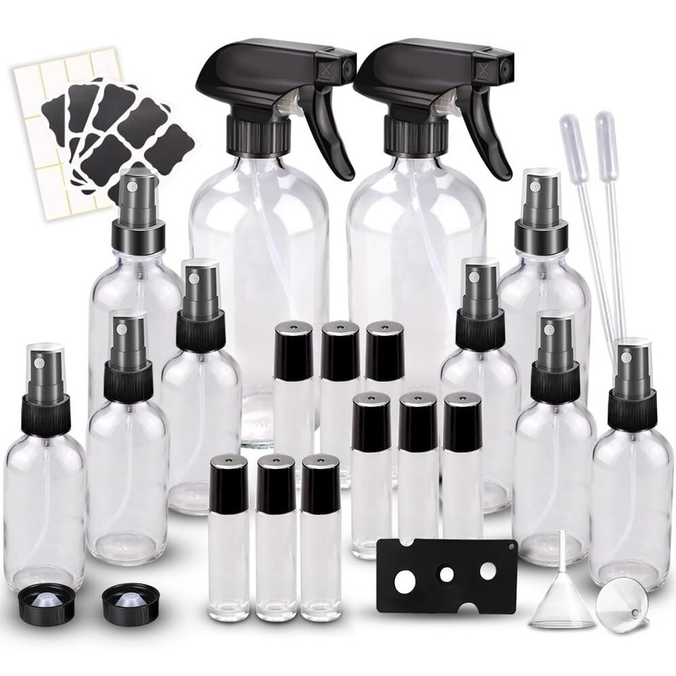 Glass Spray Bottle Kit | Amber Bottles | Apothecary Kits | Tincture ...