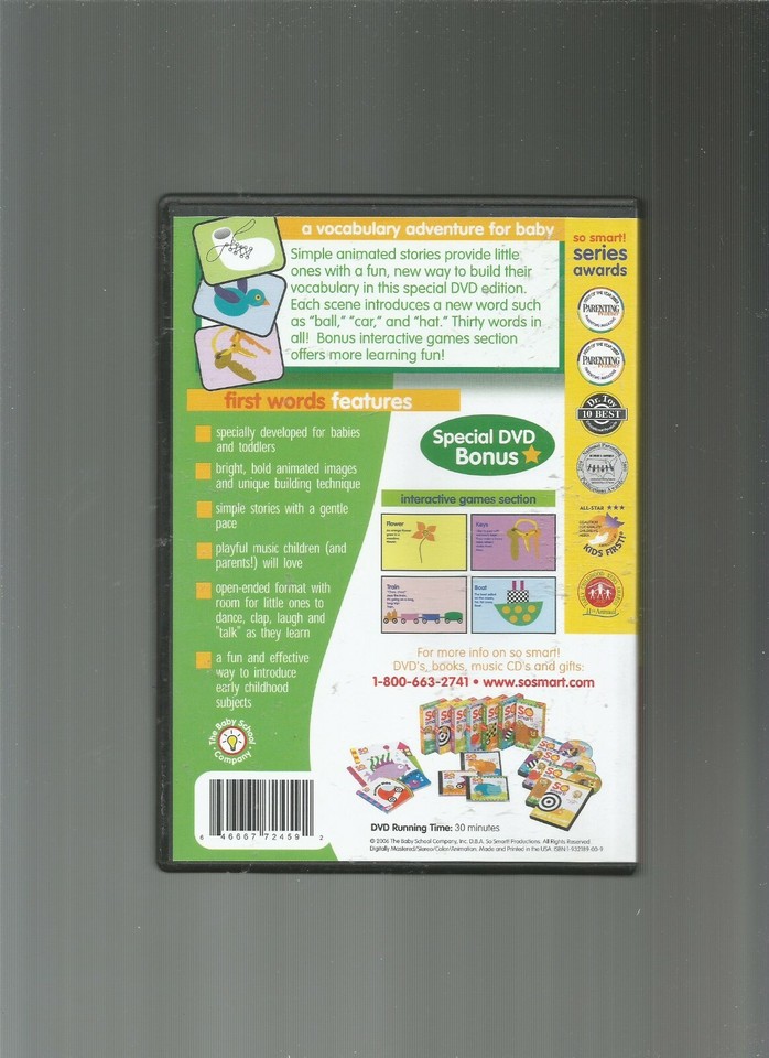 So Smart!: First Words - 9-36 Months, DVD 646667724592| eBay