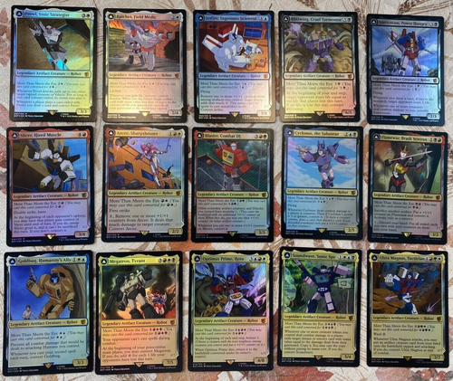 FOIL MTG Universes Beyond Transformers BOT Full Complete Set - (15 ...