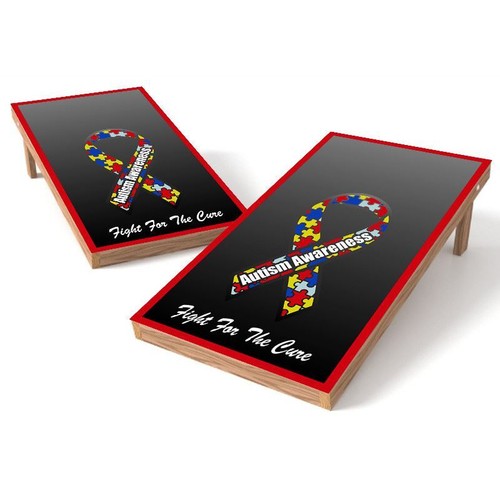 Fight For The Cure Autism Cornhole Board Wrap | eBay