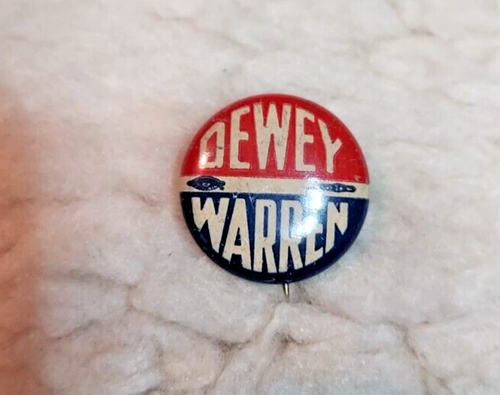 1948 Dewey and Warren presidential candidate campaign pin | eBay