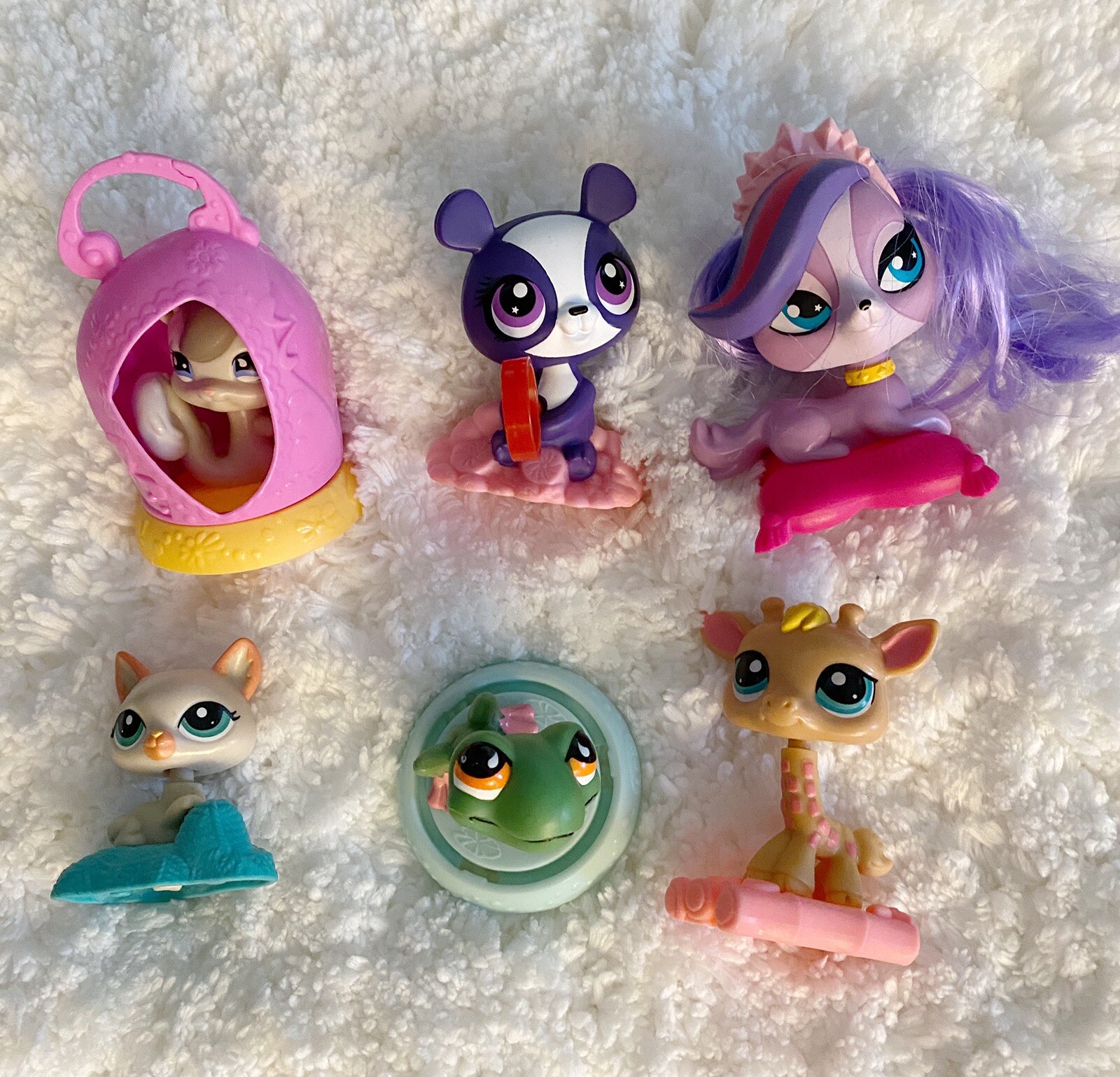 McDonalds Littlest Pet Shop Happy Meal Toys Lot 6 Squirrel Giraffe ...