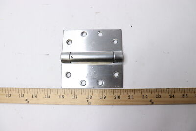 Stanley Spring Hinge w/ Holes Satin Chrome 4" x 1" x 5/8" 487F76 | eBay