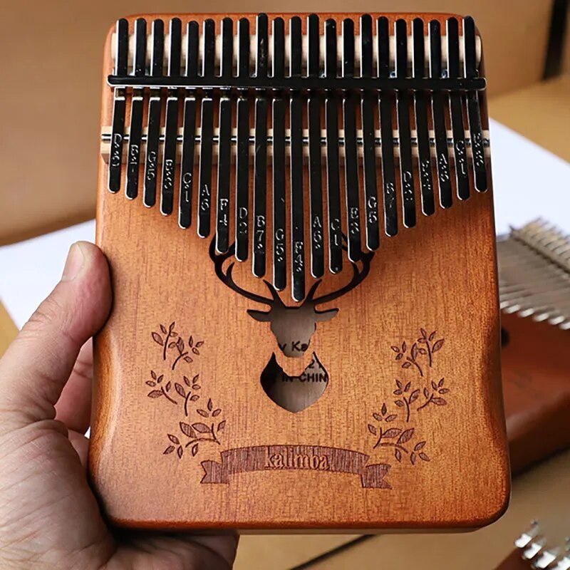 Mini kalimba 21 Key Kalimba Nail Extension Music Synthesizer Wooden ...