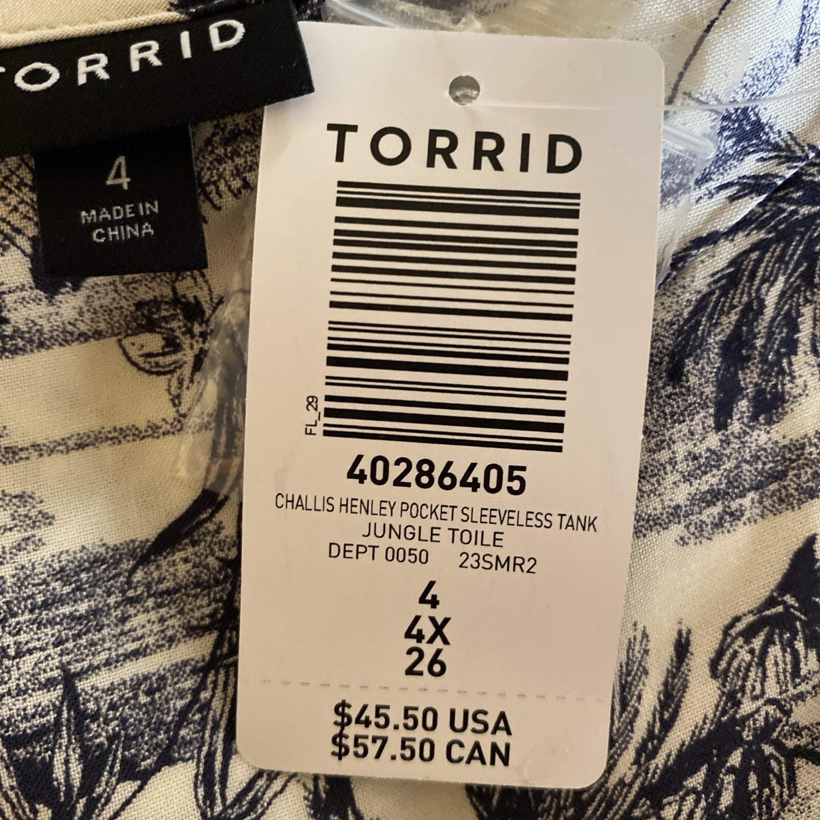 TORRID TANK TOP SLEEVELESS BLOUSE TOP SHIRT 4 4X 4XL 26 NEW | eBay