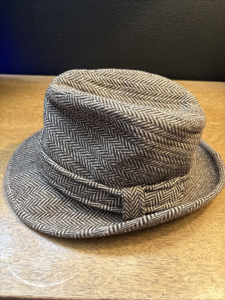 Country Gentleman Wilton Men’s Brown Fedora Hat Gentle Felt Wool Size ...