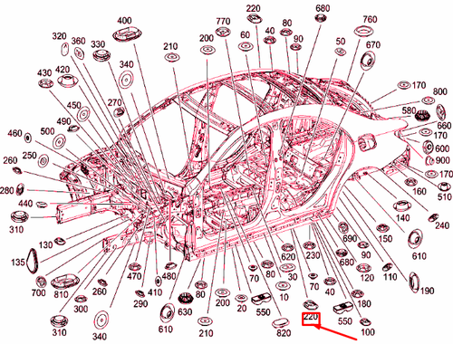 Mercedes-Benz CLA C117 Rear Floor Stopper Washer A0009980690 Genuine ...