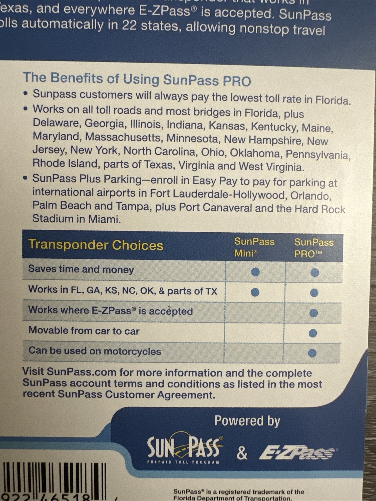 SunPass Pro Ezpass Compatible Moveable Toll Transponder for sale online ...