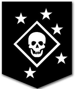 3x4 inch Black & White MARSOC Raiders Skull Stars Logo Sticker ...