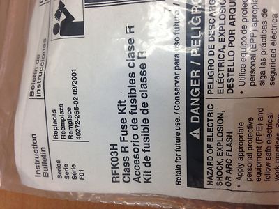 Square D RFK03H Class R, Fuse Adapter | eBay