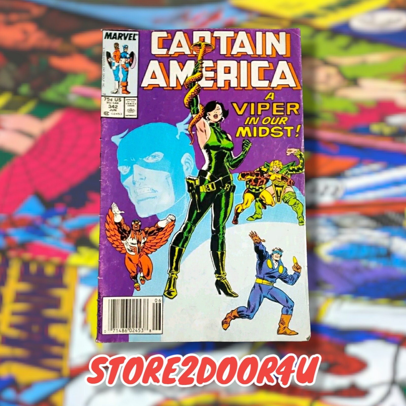 Captain America #342 1988 Marvel Viper Newsstand Good Reader Comic!! | eBay