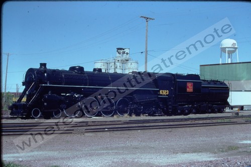 Orig. Slide Grand Trunk Western GTW 6323 Alco 4-8-4 Proviso Melrose ...