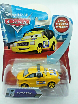 Mattel Disney Pixar Cars #77 "Chief RPM" Eye Changing Series wearing ...