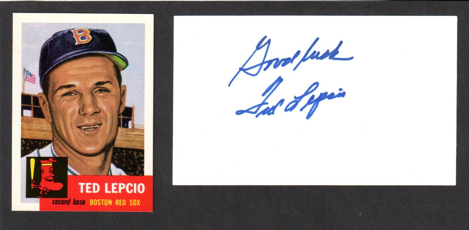 Ted Lepcio ( Debut 1952 ) BOS PHI DET WHX SIGNED AUTOGRAPH AUTO 3x5 ...
