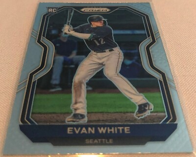 2021 Panini Prizm Baseball Evan White Seattle Mariners rookie card #89 ...