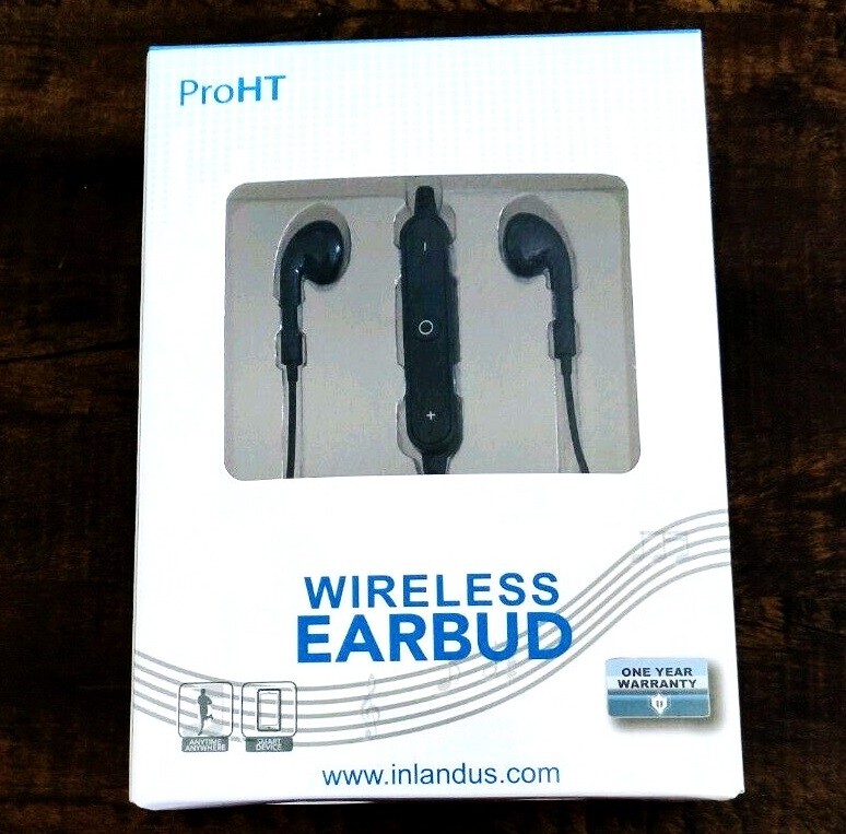 ProHT Bluetooth In-Ear Earbuds Wireless Sport Earphone Black w/Volume ...
