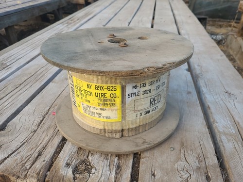 300' Kris-Tech #8-133 STR MTW 1028 CSA TEW Red copper strand wire NOS ...