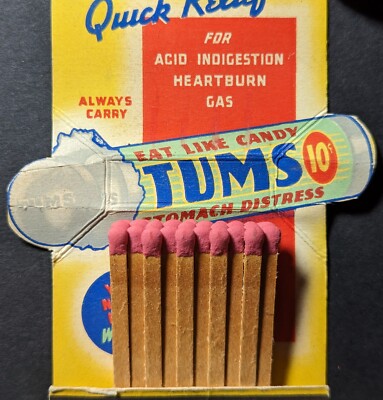 Vintage Tums Matches Matchbook | eBay