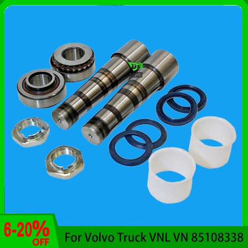 2PCS King Pin Kit Fit for Volvo VN VNL OE NO 85108338 2009 - 2021 with ...