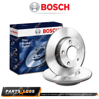 2Pcs Rear Bosch Solid Disc Brake Rotors Performance Stopping Power ...