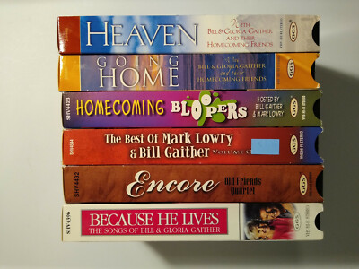 6 VHS lot Gaither Gospel Series Going Home Heaven Bloopers Encore ...