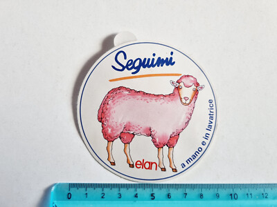 Adhesive Follow Me Elan Sheep Sticker Autocollant Adhesive Vintage 80s ...