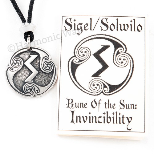 SUN Rune charm Talisman amulet Viking SIGEL Norse Pendant Protection ...