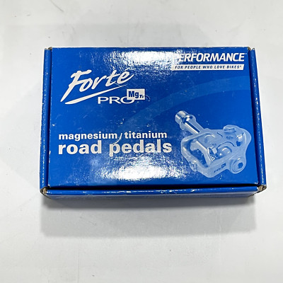 Forte Pro Road Bike Bicycle Clipless Pedals Pair Magnesium Titanium Box ...