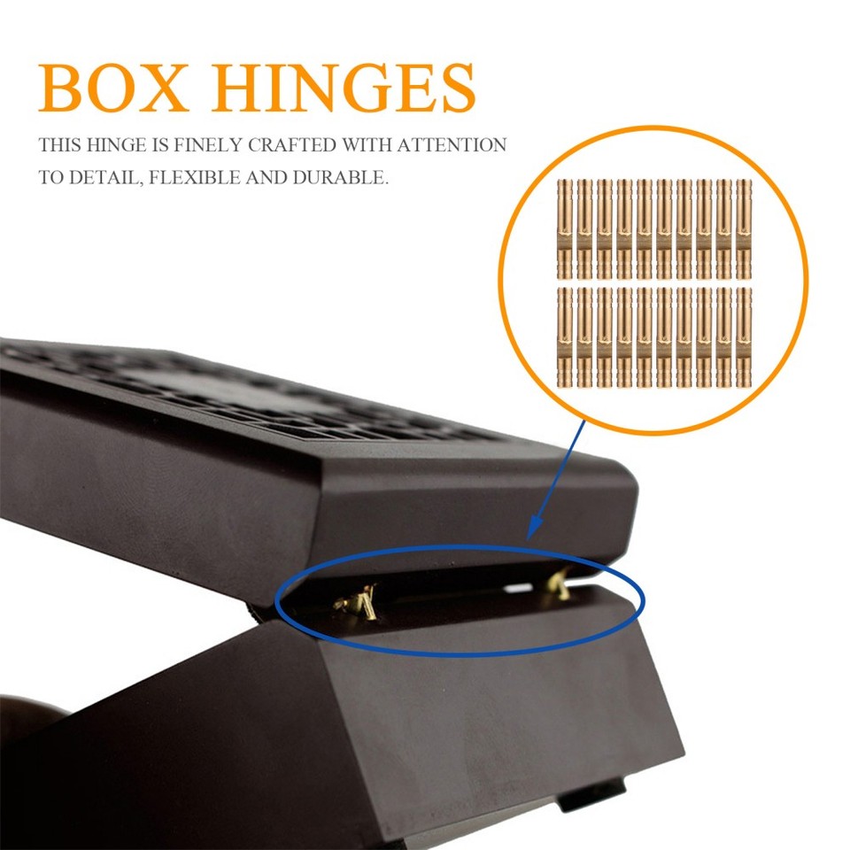 3 Pieces Copper Cylindrical Hinge Connecting Hinges Retro Decorative ...