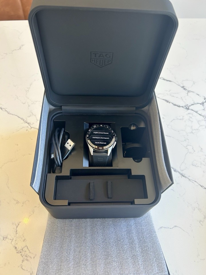 TAG Heuer Connected Calibre E4 45mm Digital Watch, Rubber Strap, Orig ...