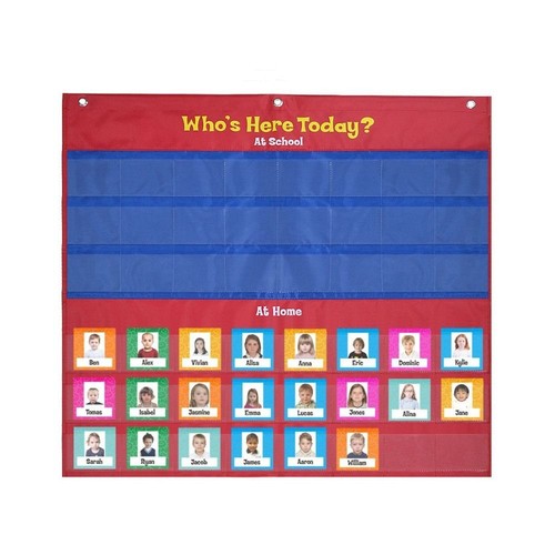 Visual Pocket Chart Who is Here Today Name Card DIY Behavior Chart ...