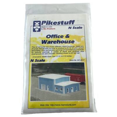 N Scale Train- Pikestuff 541-8017 ~ Office & Warehouse ~ Kit | eBay