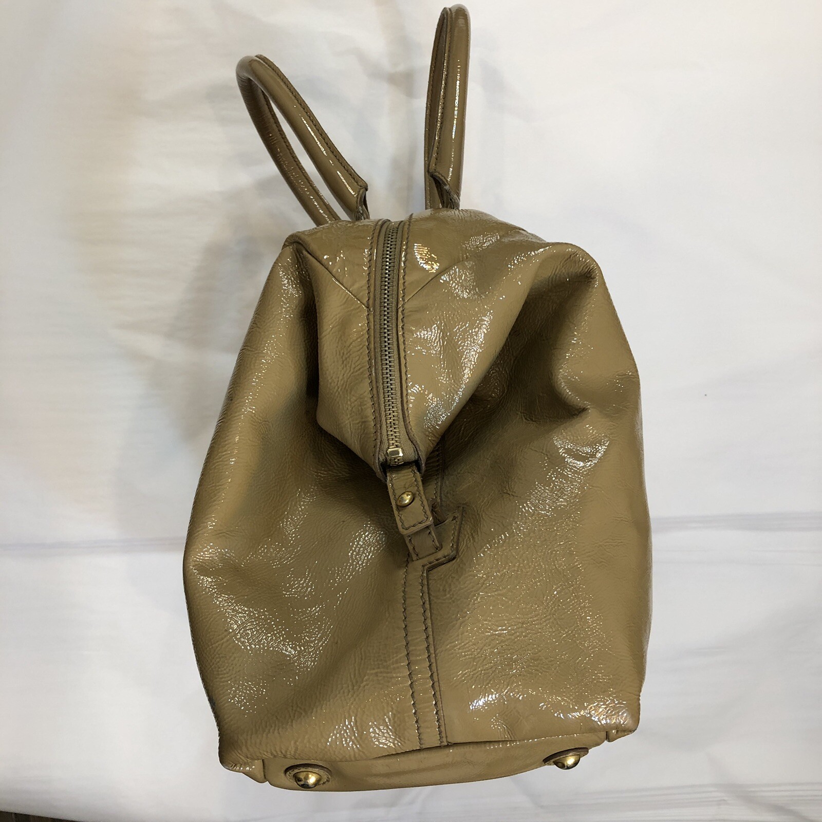 authentic Yves Saint Laurent EASY Y logo bag khaki co… - Gem