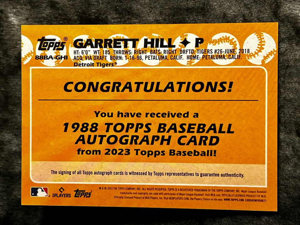 2023 Topps 35th Anniversary ROOKIE AUTO Garrett Hill, Item 2 | eBay