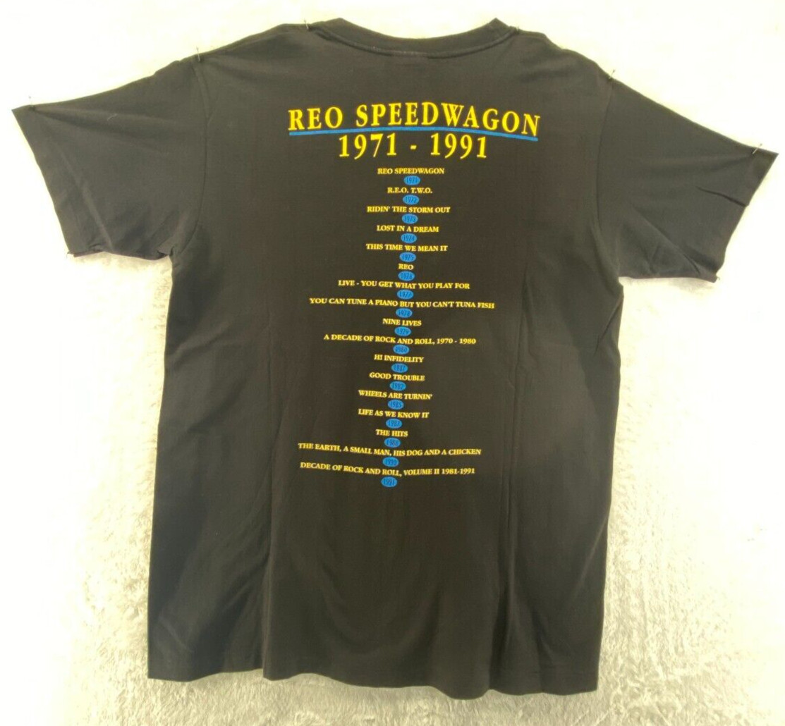 Vintage REO Speedwagon 20 Years Tee Shirt 1971-1991 A… - Gem