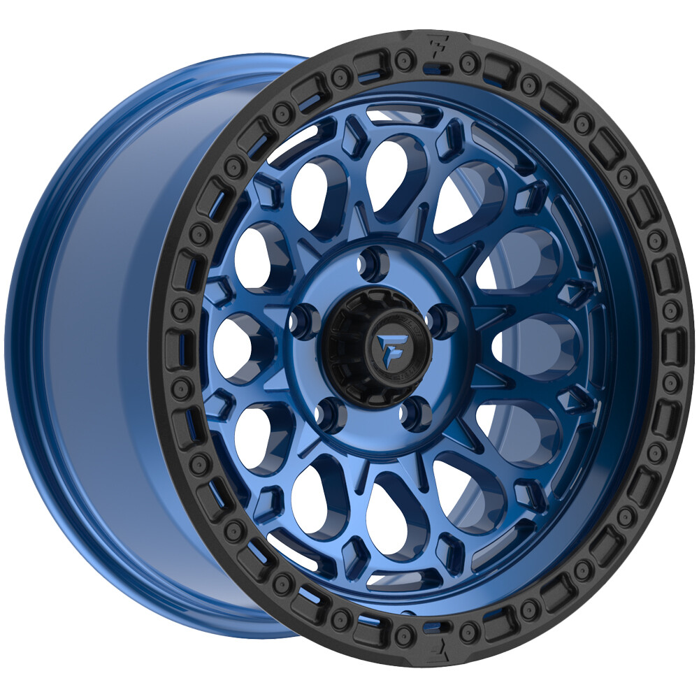 (Set of 4) Fittipaldi Offroad FT101 17x9 5x5" -12mm Blue Wheels Rims 17 ...