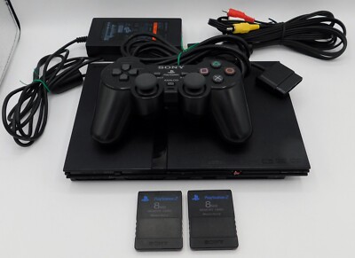 Sony Playstation 2 PS2 Slim SCPH-70012 Black TESTED-WORKING | eBay