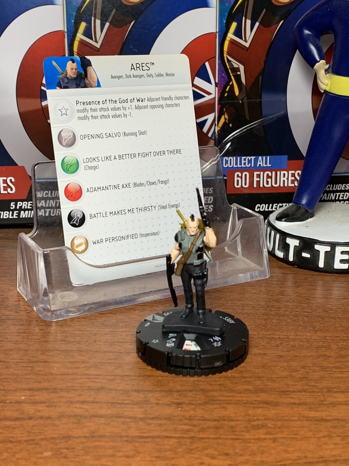 Marvel Heroclix Chaos War set Ares 034 Rare figure with card | eBay