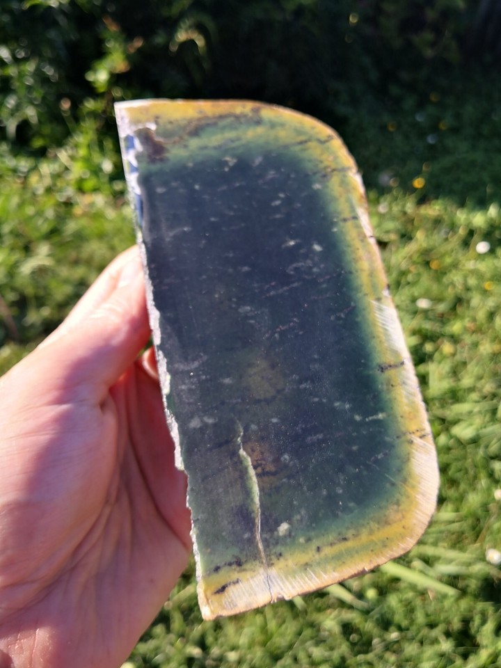 Greenstone Pounamu Natural NZ Nelson Nephrite Jade Kokopu Slab lapidary ...