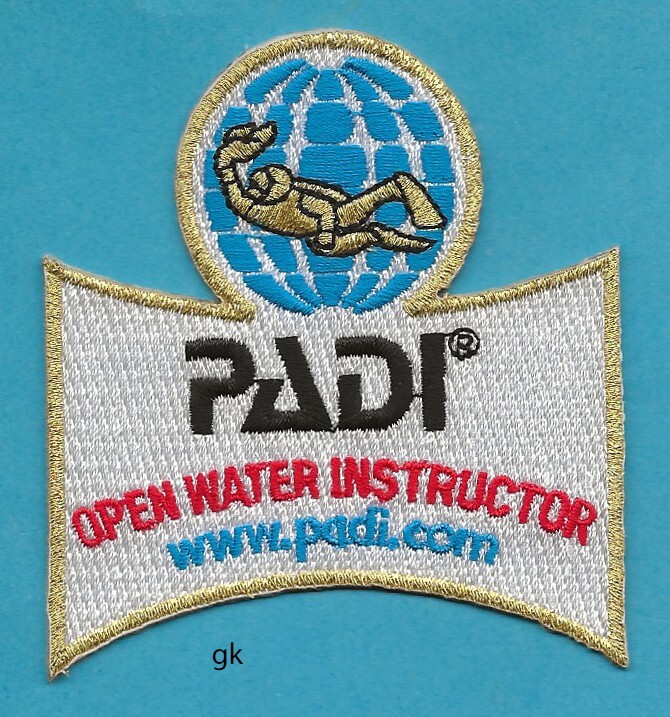 PADI OPEN WATER INSTRUCTOR SCUBA DIVE SHOULDER PATCH | eBay