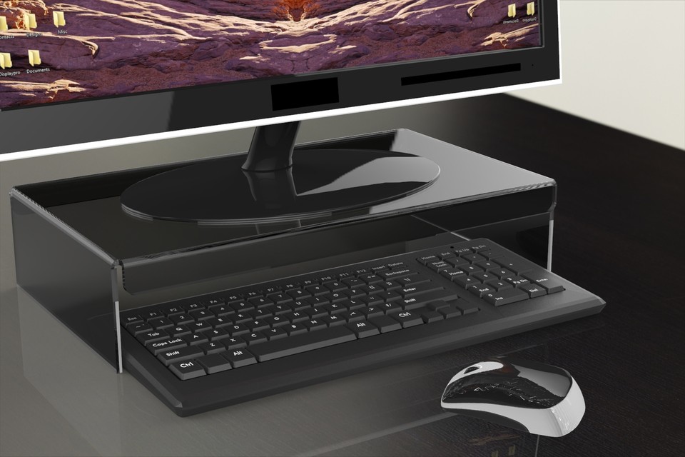 Acrylic Monitor Stand Computer Screen Riser Plinth Perspex Display ...