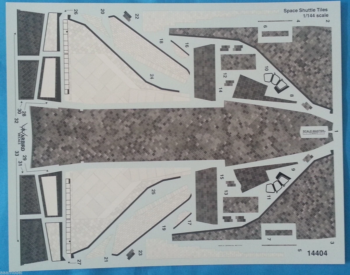 Space Shuttle Tile Decals