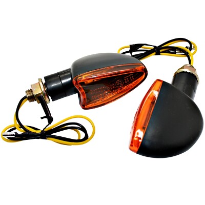 2 Mini Blinker Halogen Arrow Motorrad ATV Custom orange passend für ...
