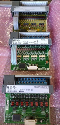 Lot of 3 Allen-Bradley 1746-OB16 D (1), 1746-IB16 C (2) SLC 500 PLC ...