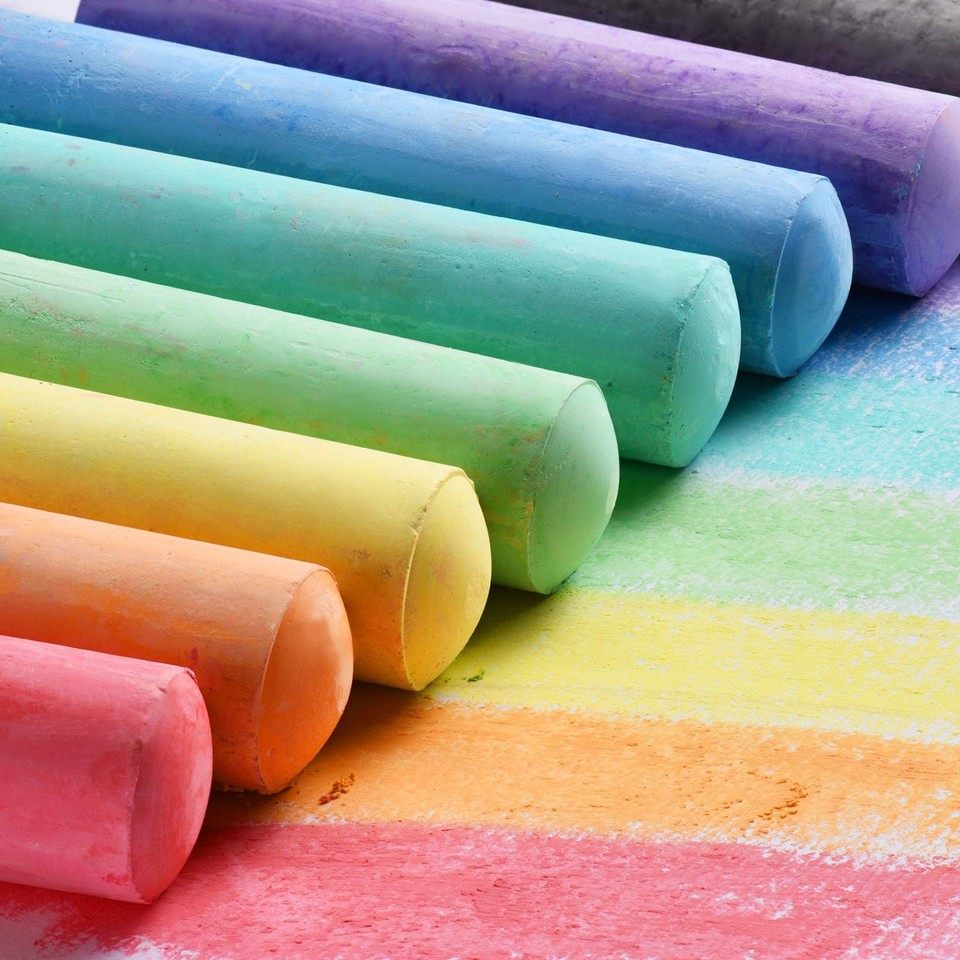 FELIZROCA 60pcs Giant Pavement Chalks for Children Chalk Sidewalk City ...