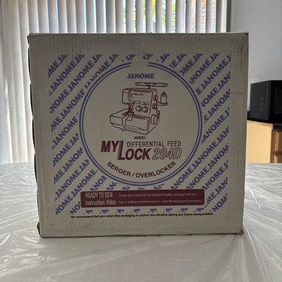 BRAND NEW! JANOME MYLOCK 204D SERGER DIFFERENTAL FEED 4 SPOOLS OVERLOCK ...