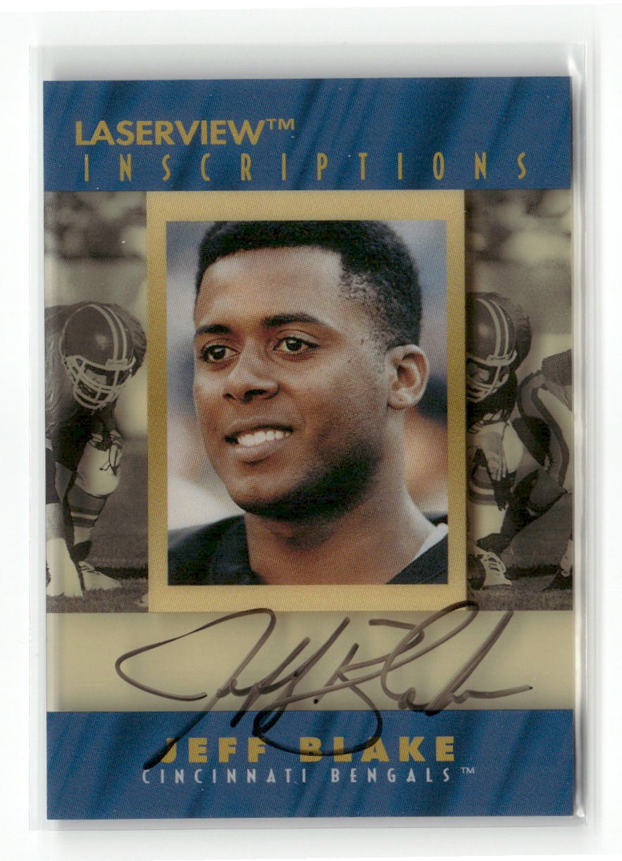 1996 Pinnacle Laser View Jeff Blake Autograph Inscriptions /3125 Auto ...