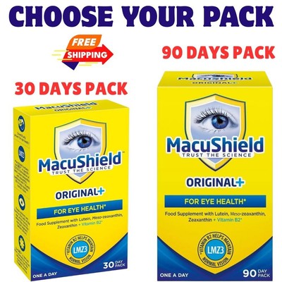 MacuShield Original Plus 30 & 90 Capsules Eye Health Supplement Lutein ...
