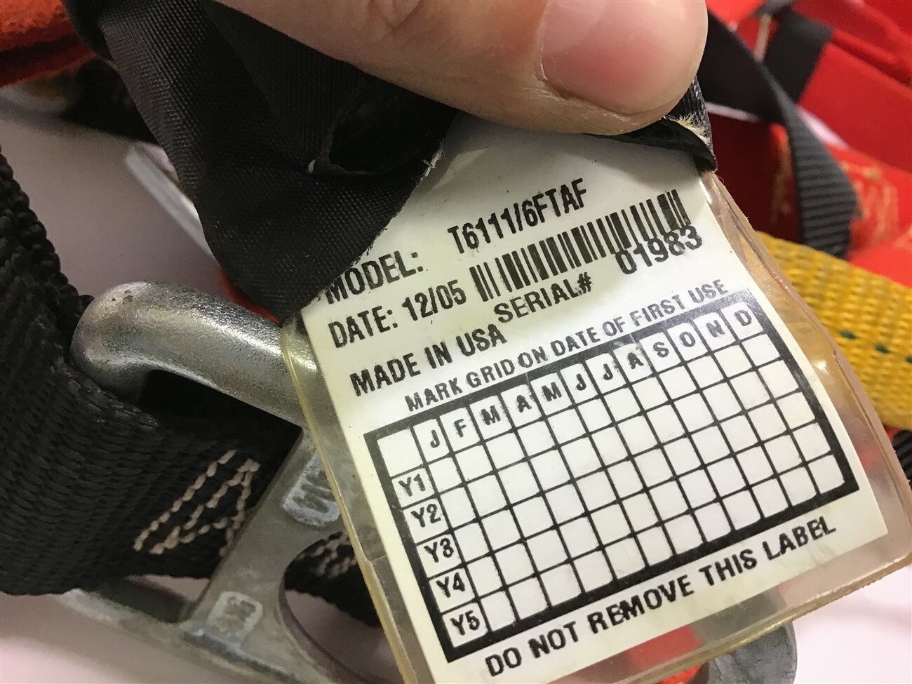 Safewaze T6111/6Ftaf Fall Arrest Indicator | eBay