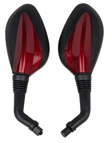 Rear View Mirrors Set 8mm for Gy6 Vespa Peace Roketa Taotao Jonway Sunl ...